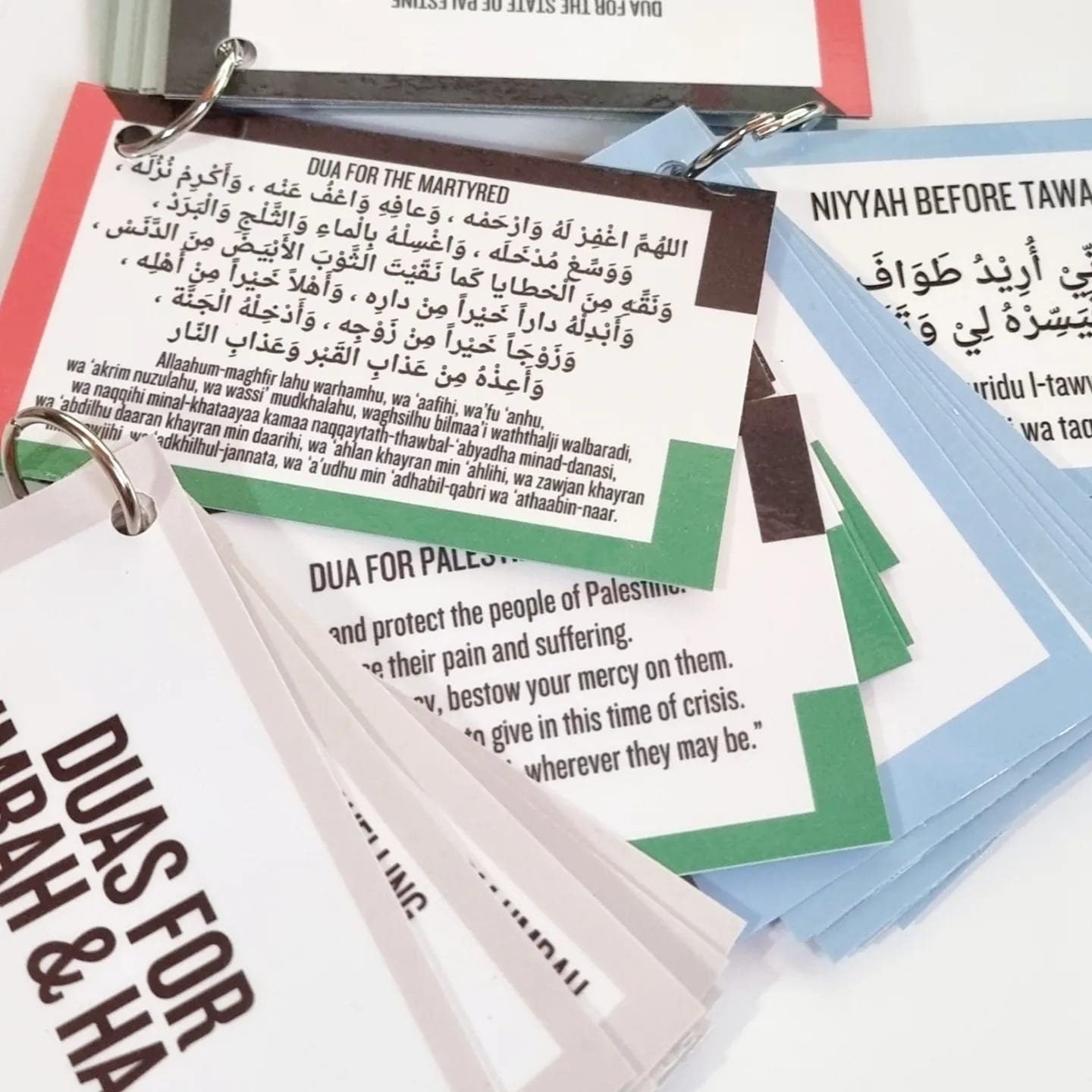 Hajj and Umrah Dua flash cards - Free Palestine - Islamic gifts - lear ...